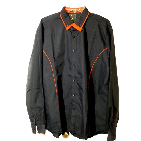 VSKA | Shirts | Vska Shirt Black Button Down Western Career Office ...